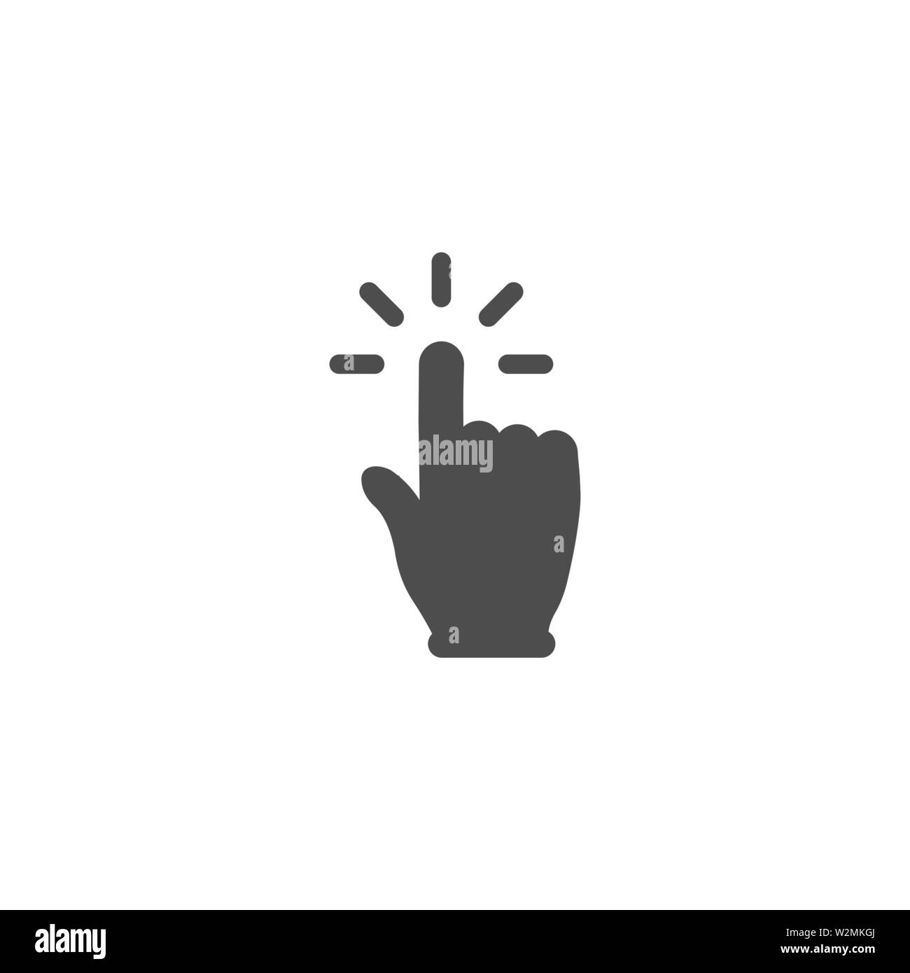 Hand click button simple design. Vector eps10 Stock Vector Image & Art ...