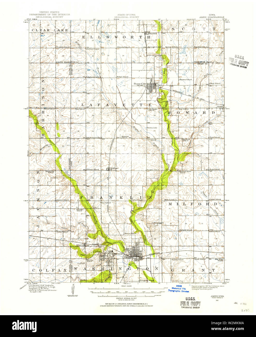 1912 iowa map hi-res stock photography and images - Alamy