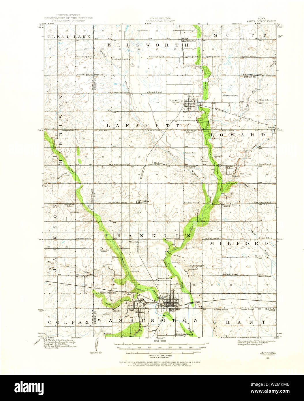 1912 iowa map hi-res stock photography and images - Alamy