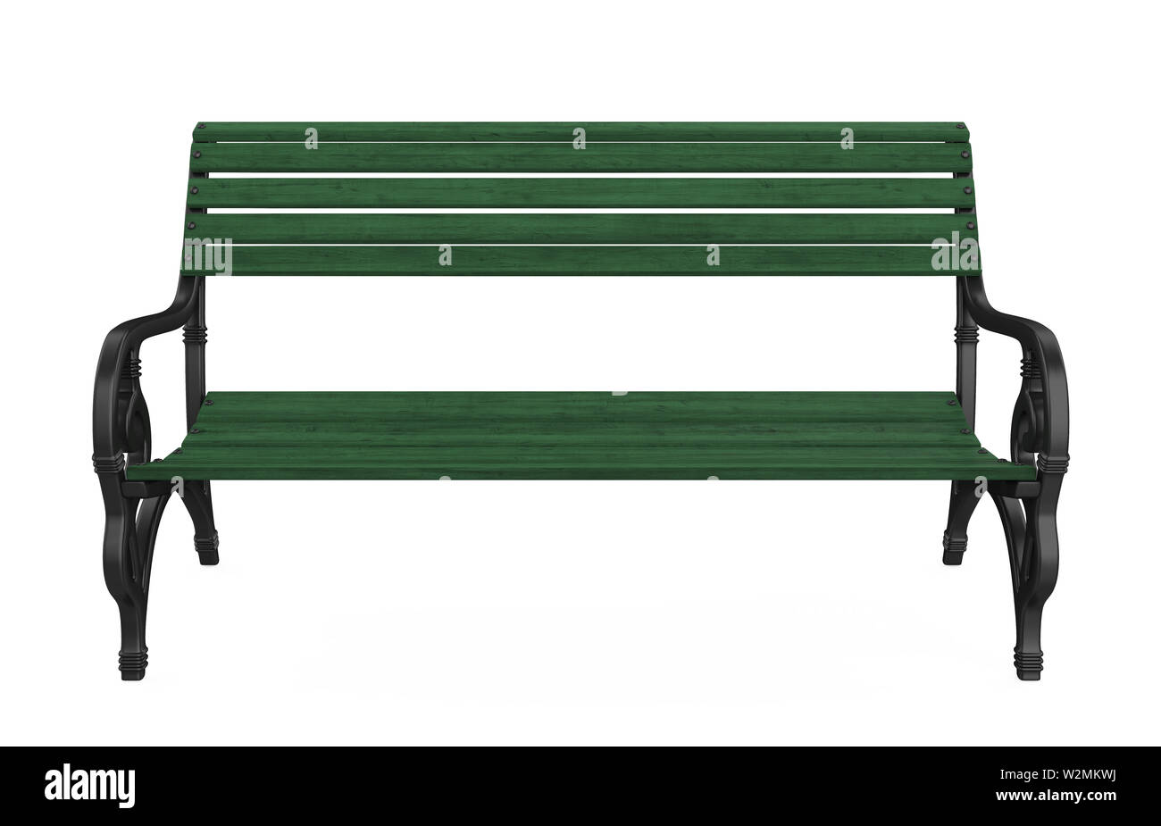 Wooden Park Bench Isolated Stock Photo - Alamy