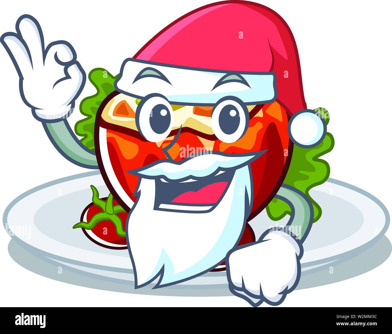 Santa stuffed tomatoes in the cartoon shape Stock Vector Image & Art ...