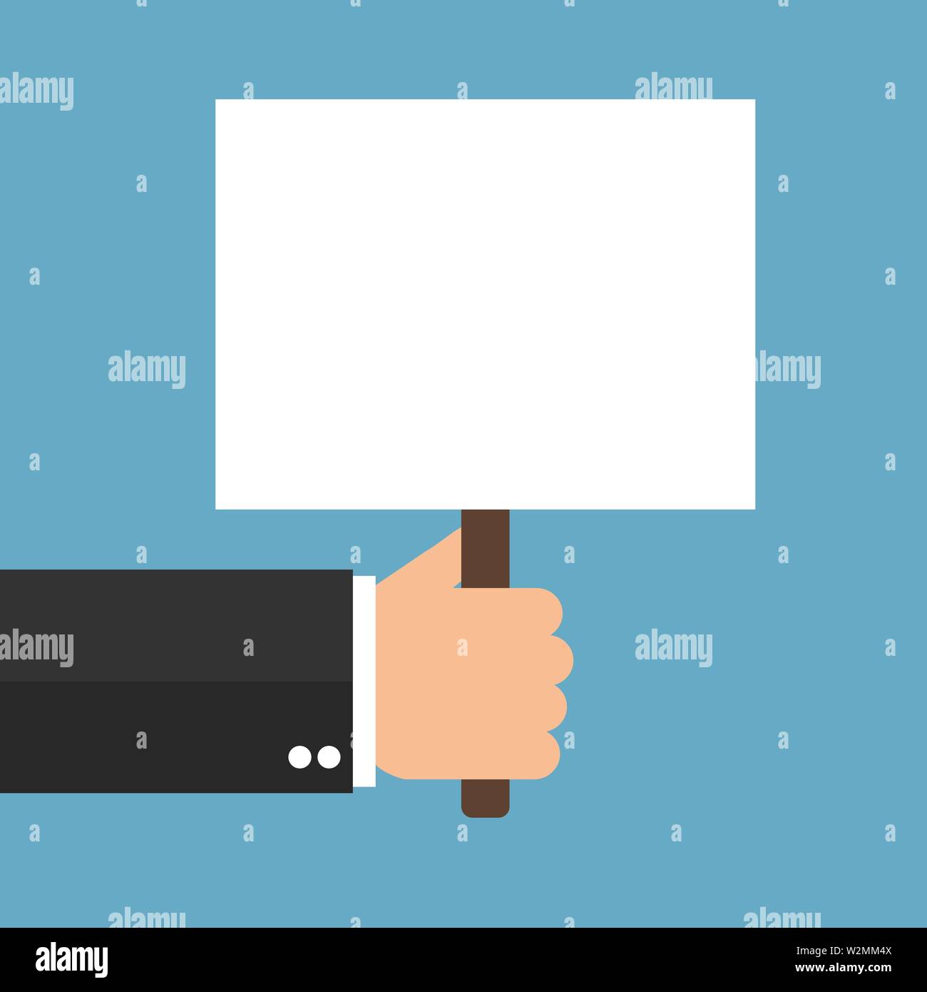 Hand holding paper banner icon. Vector eps10 Stock Vector Image & Art ...