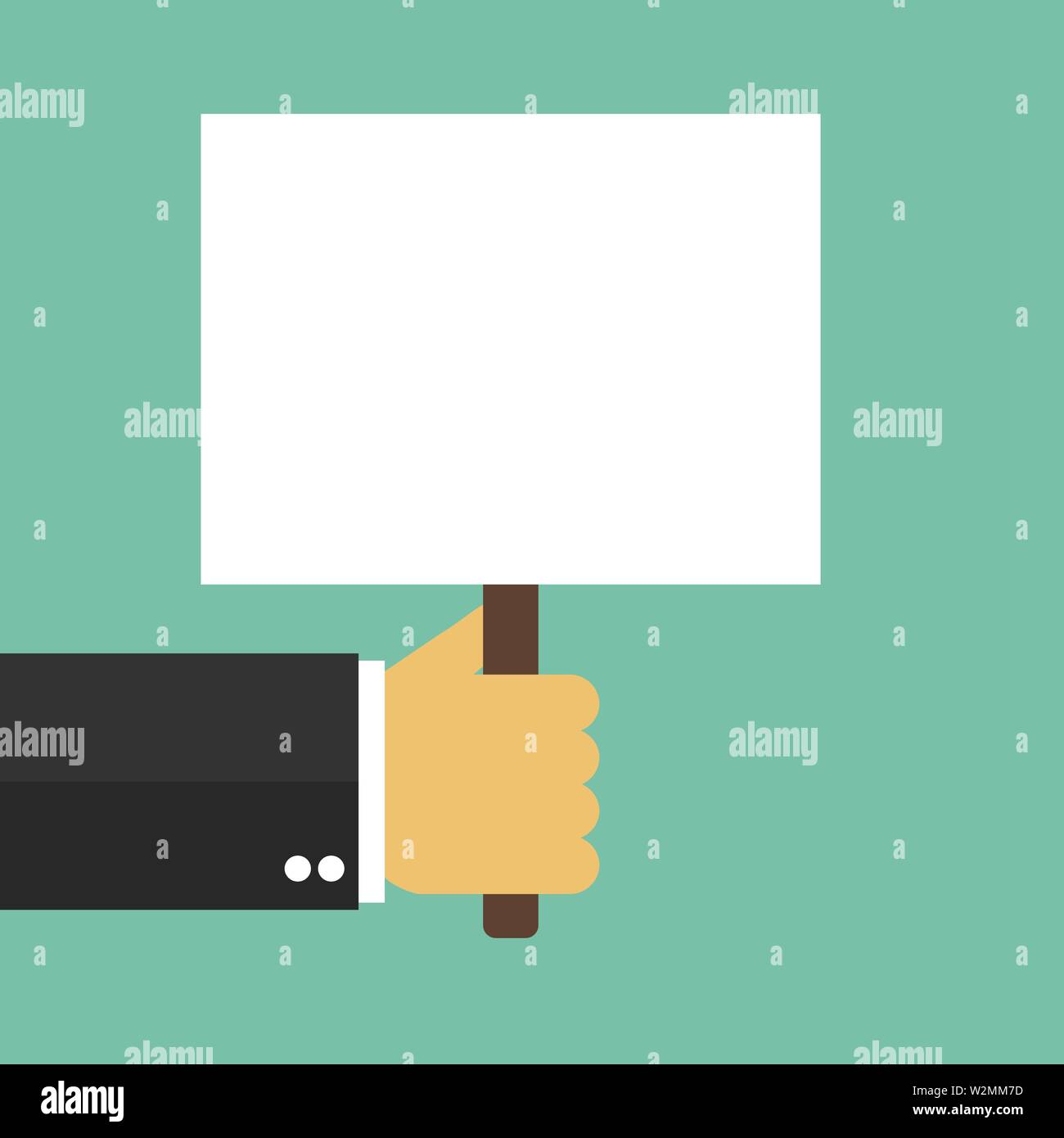 Hand holding paper banner icon. Vector eps10 Stock Vector Image & Art ...