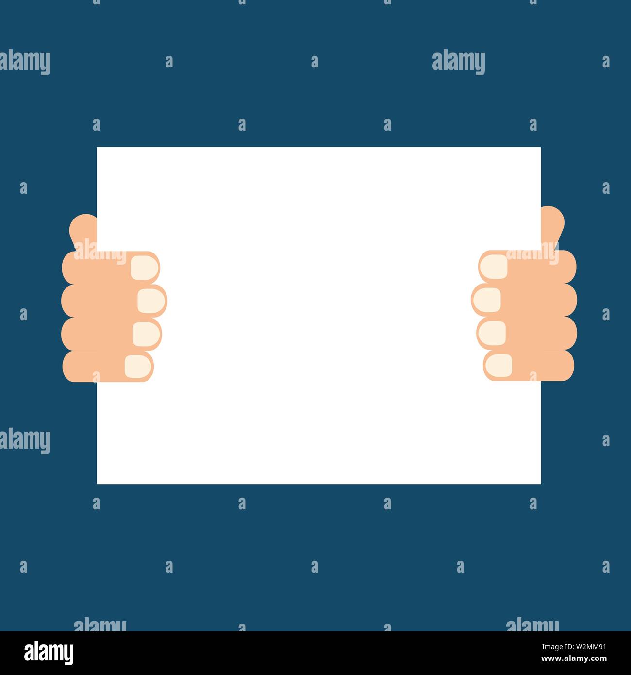 Hand holding paper banner icon. Vector eps10 Stock Vector Image & Art ...