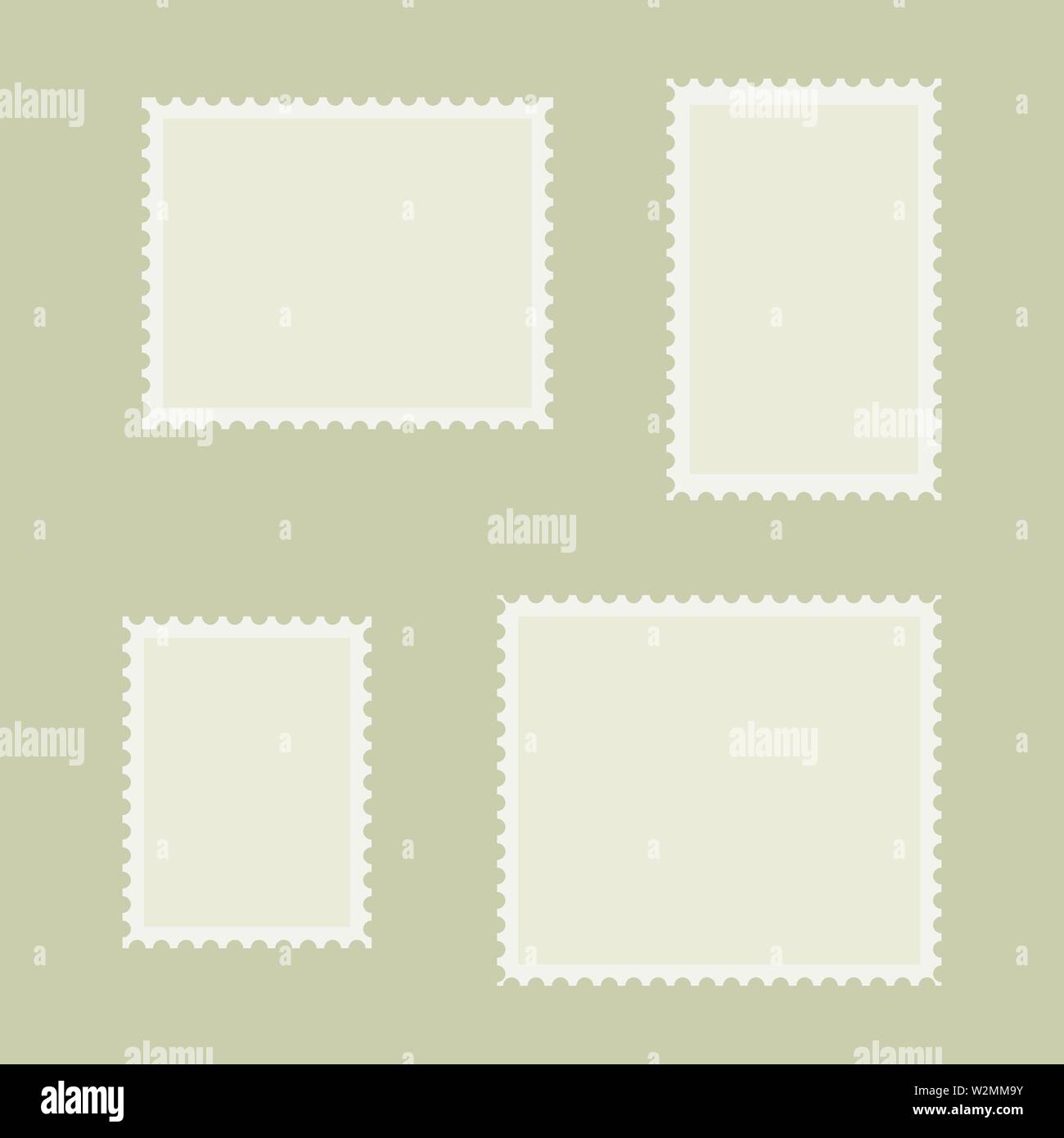 Blank post stamp icons flat style. Vector Stock Vector Image & Art - Alamy