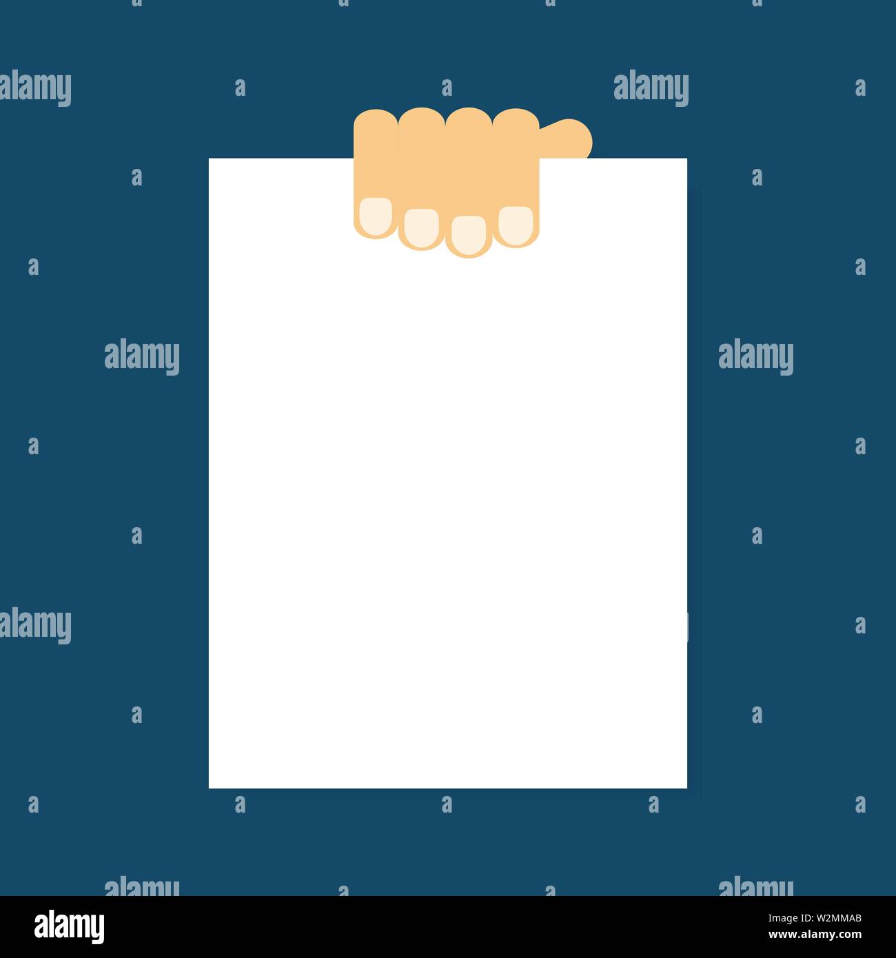 Hand holding paper banner icon. Vector eps10 Stock Vector Image & Art ...