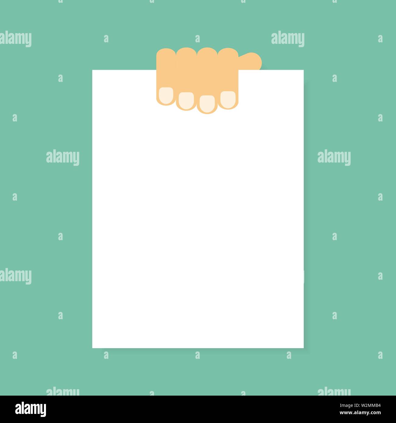 Hand holding paper banner icon. Vector eps10 Stock Vector Image & Art ...
