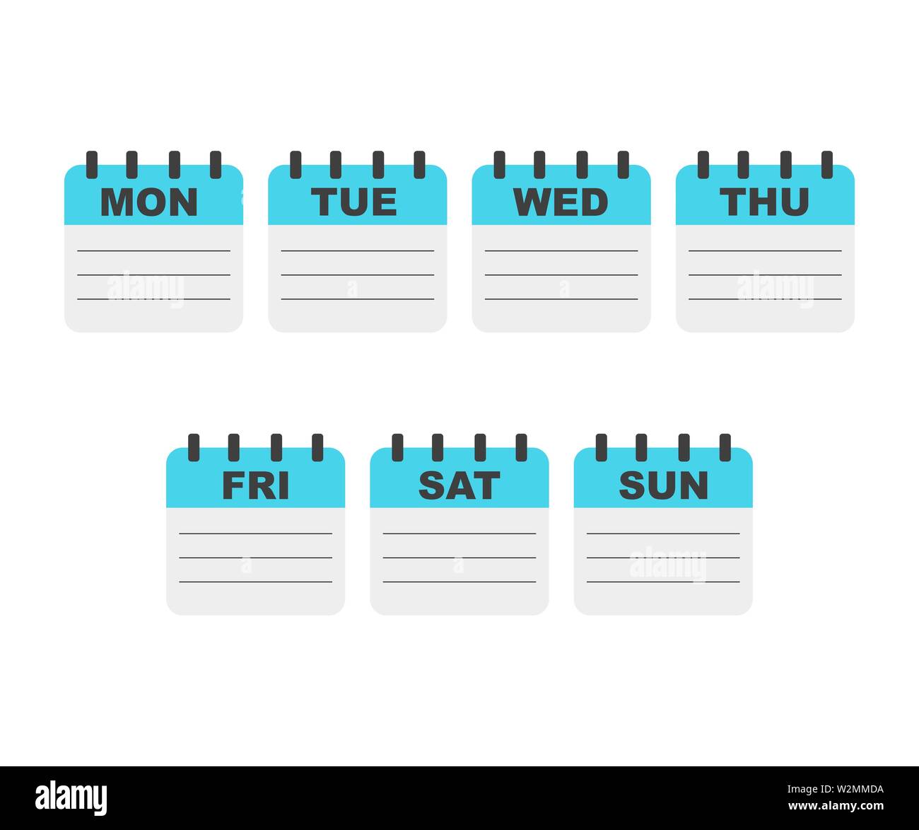 Calendar week planner with notes Stock Vector Image & Art - Alamy