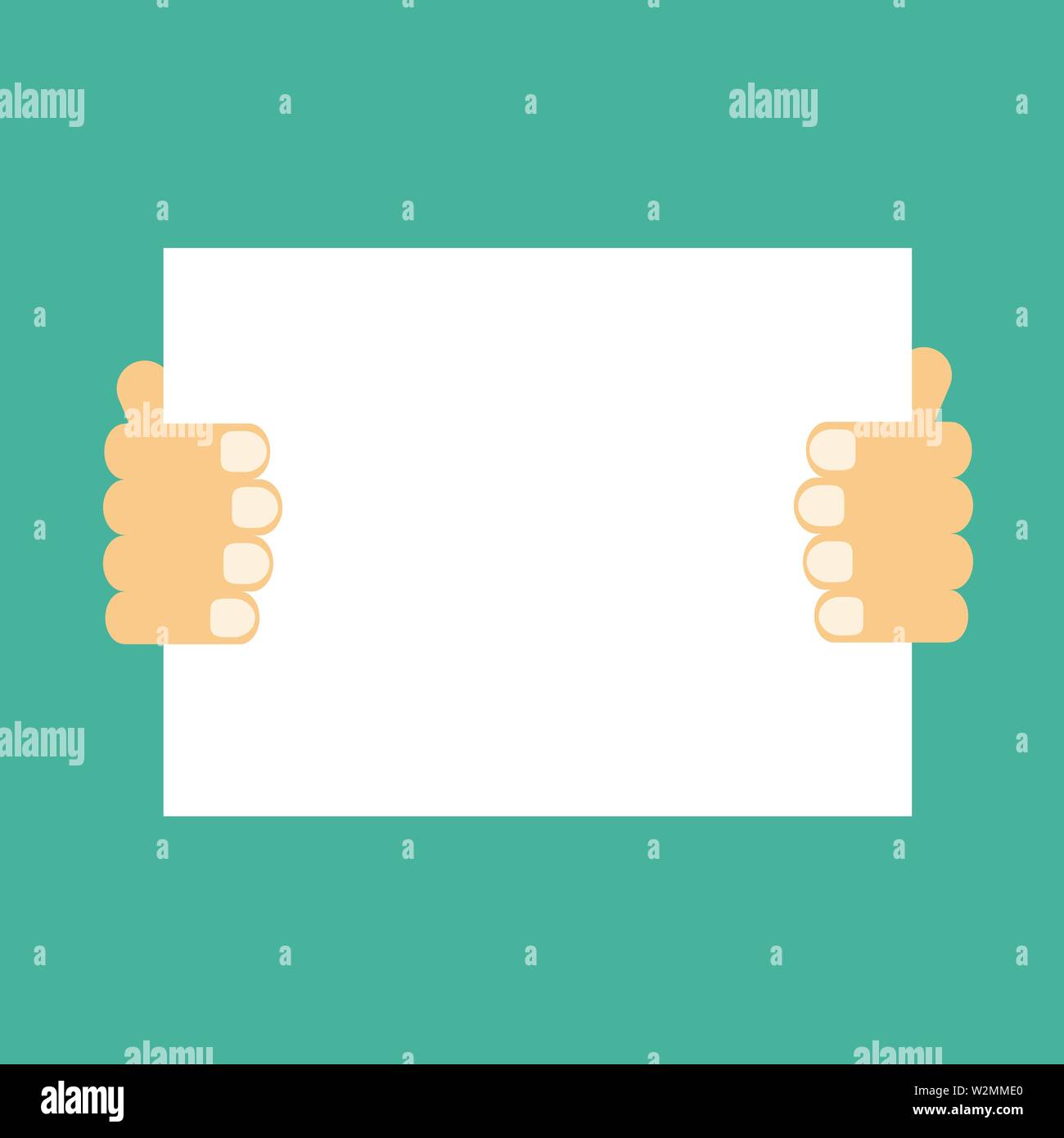 Hand holding paper banner icon. Vector eps10 Stock Vector Image & Art ...