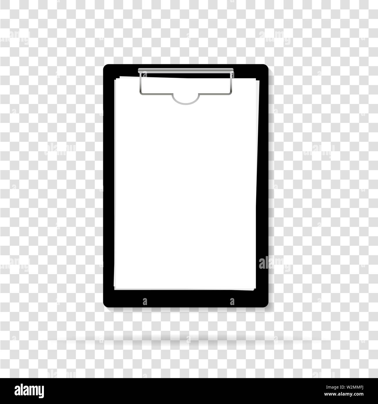 Mock up clipboard with shadow. Vector illustration Stock Vector Image ...
