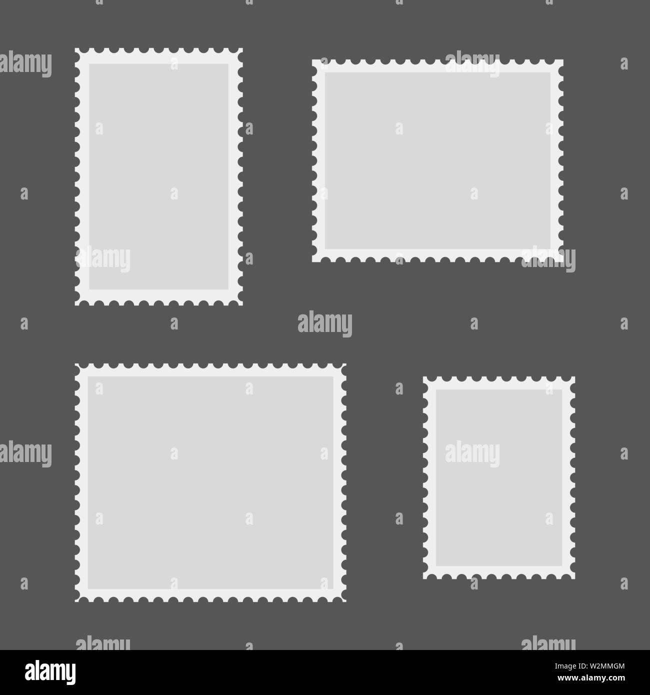 Blank post stamp icons flat style. Vector Stock Vector Image & Art - Alamy