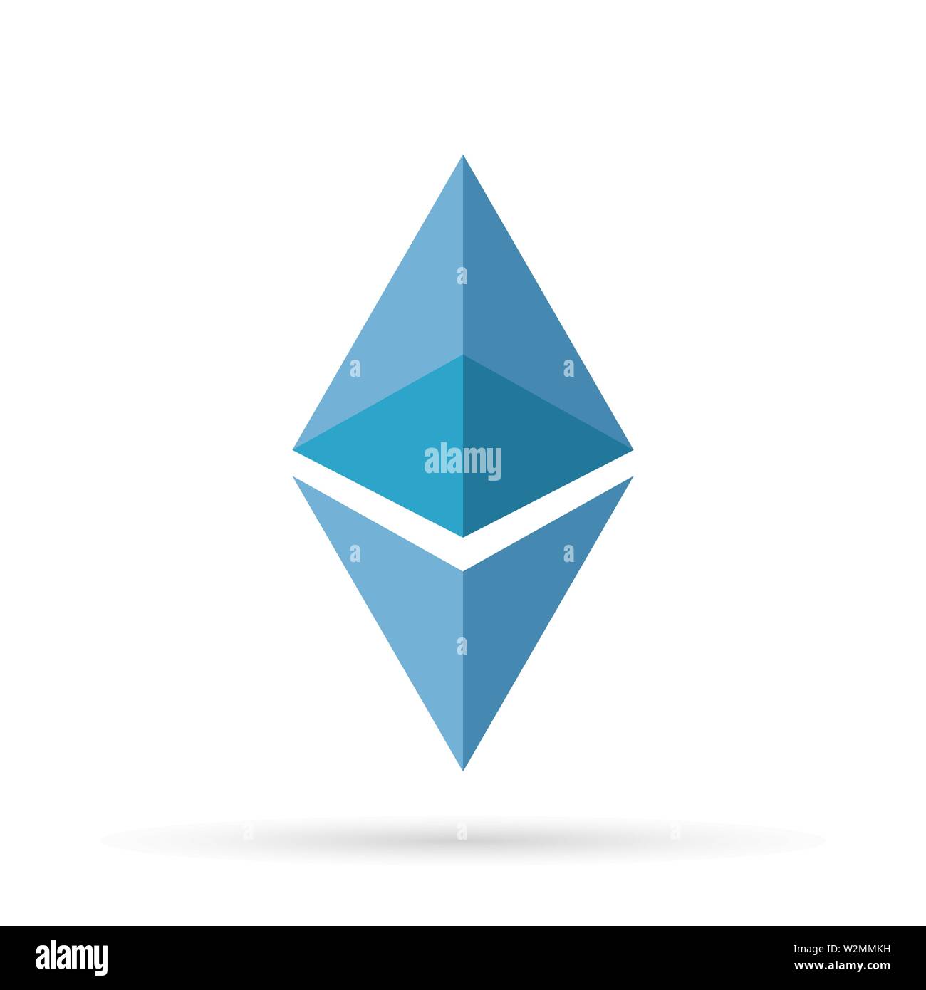 Ethereum logo sign with shadow. Vector illustration Stock Vector Image ...