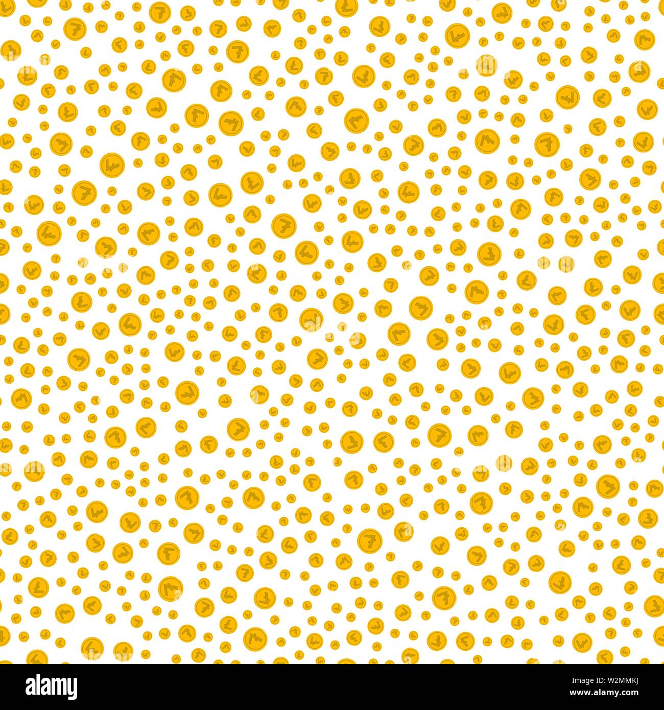 Litecoin coins seamless pattern. Crypto background. Vector Stock Vector ...