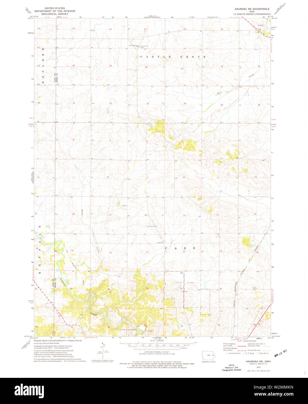 Map of anamosa hi-res stock photography and images - Alamy