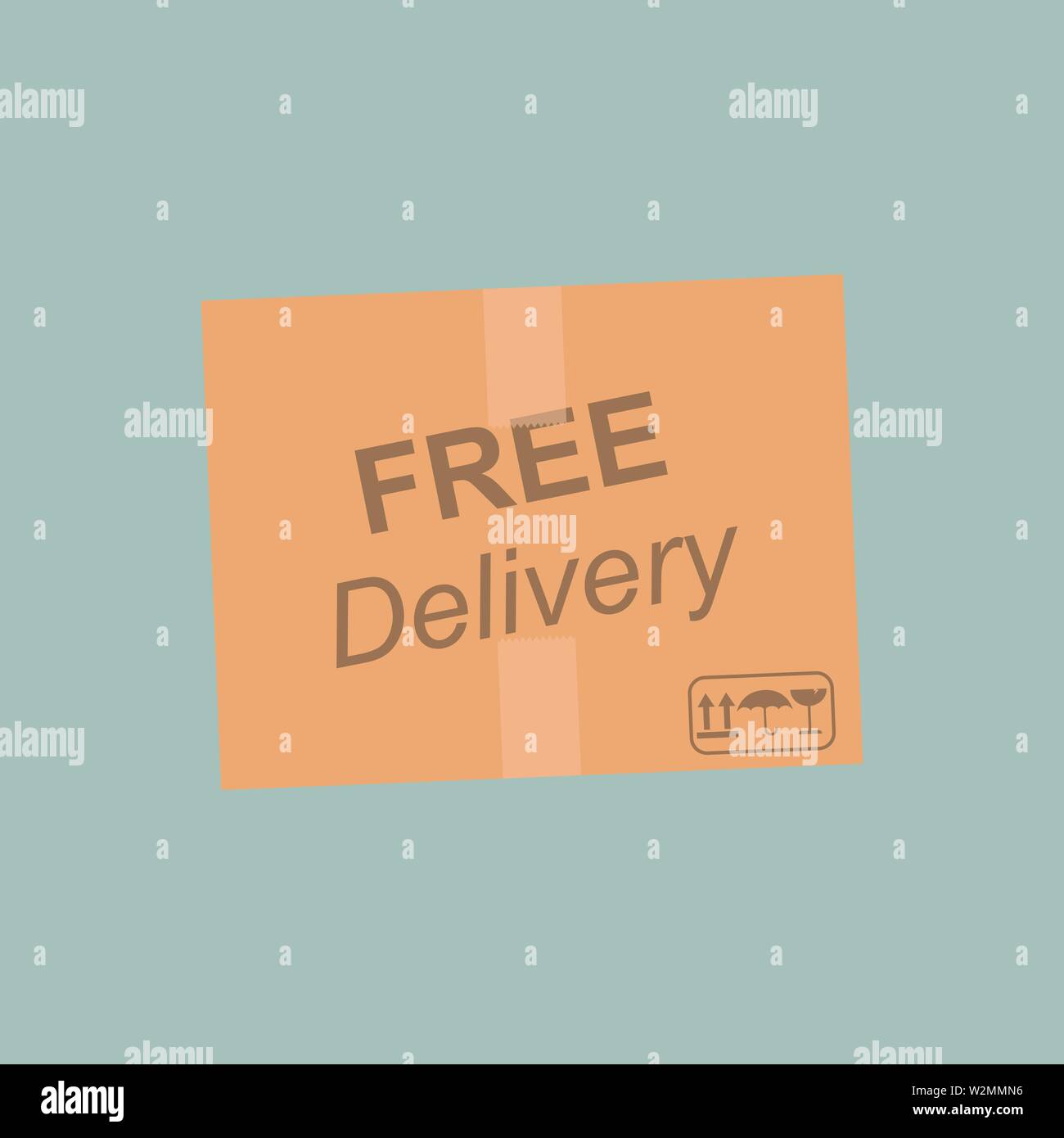 Free delivery box Stock Vector Image & Art - Alamy