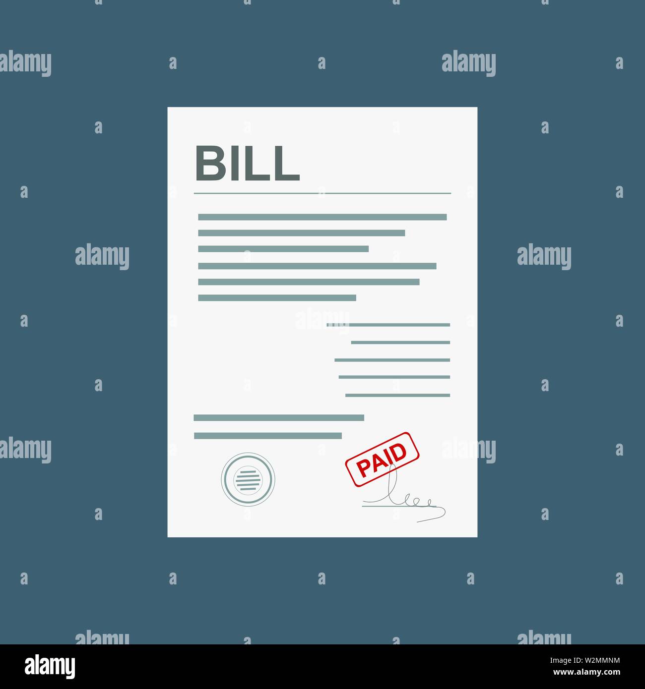 Medical bill invoice Stock Vector Images - Alamy