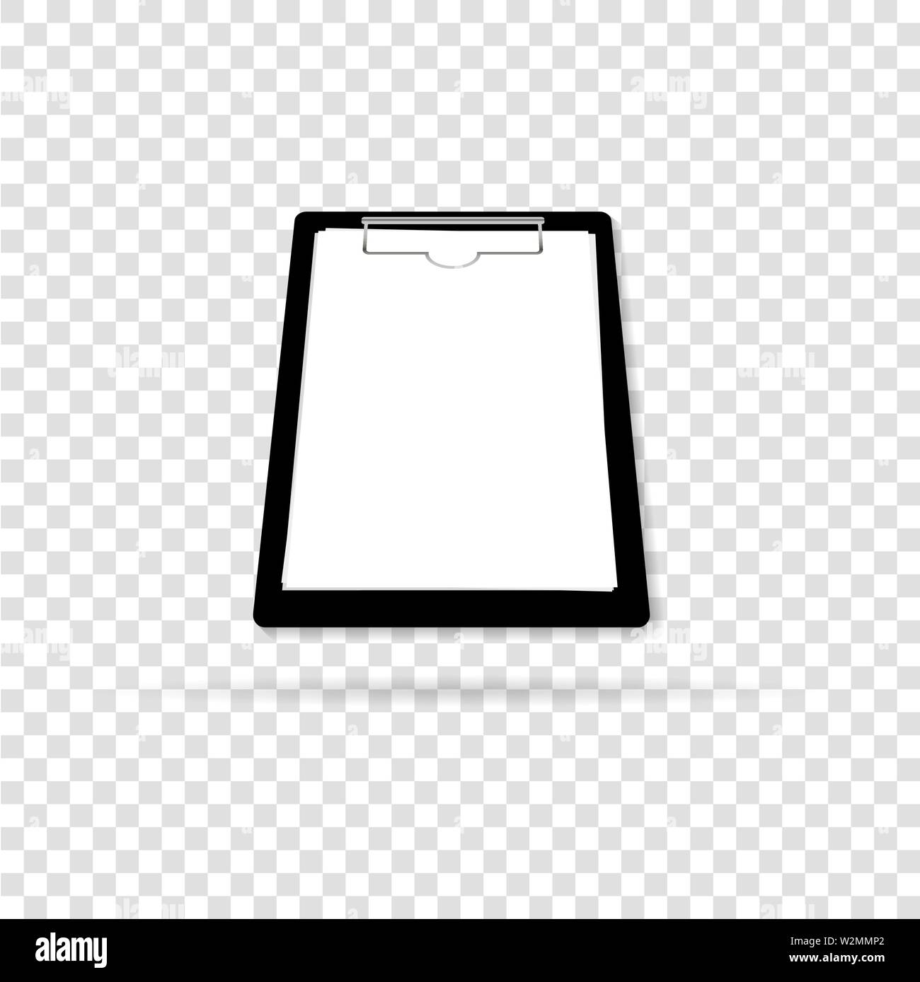 Mock up clipboard with shadow. Vector illustration Stock Vector Image ...