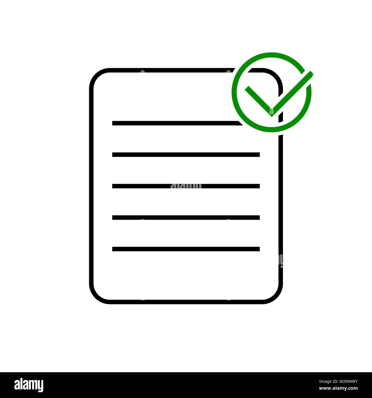 Check mark list isolated on white background Stock Vector Image & Art ...