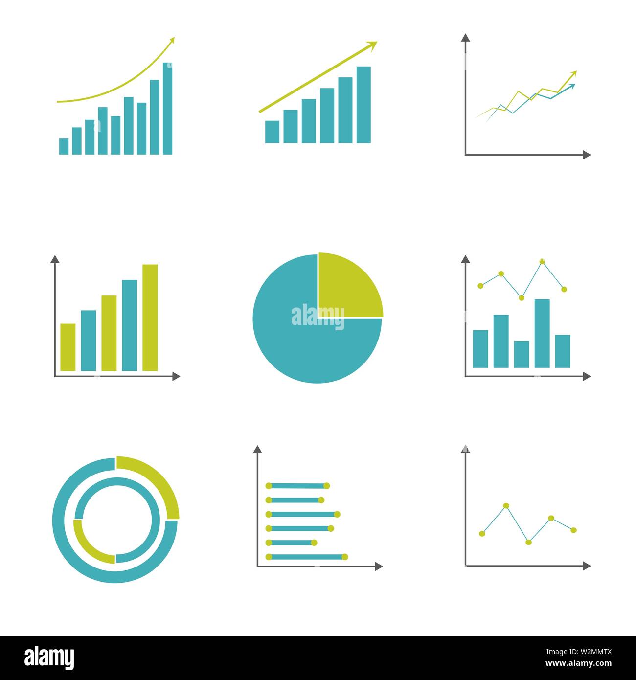 Graph icon concept. Financial business icons. Vector Stock Vector Image ...
