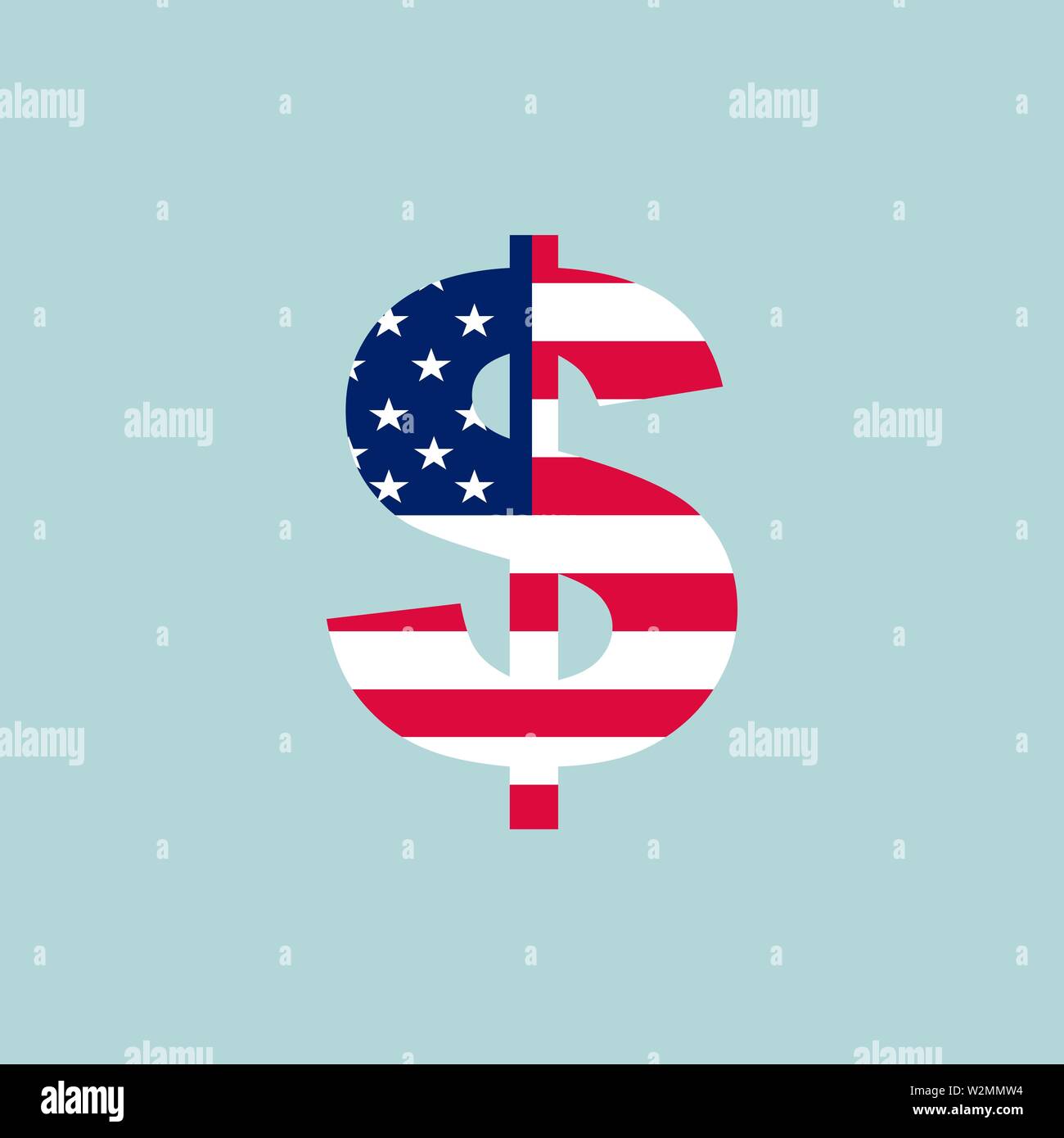 Dollar sign american flag style. Business concept Stock Vector Image ...