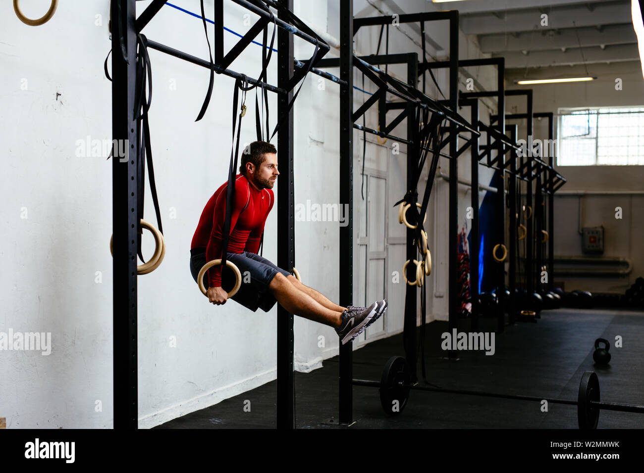 Crossfit training side view hi-res stock photography and images - Alamy