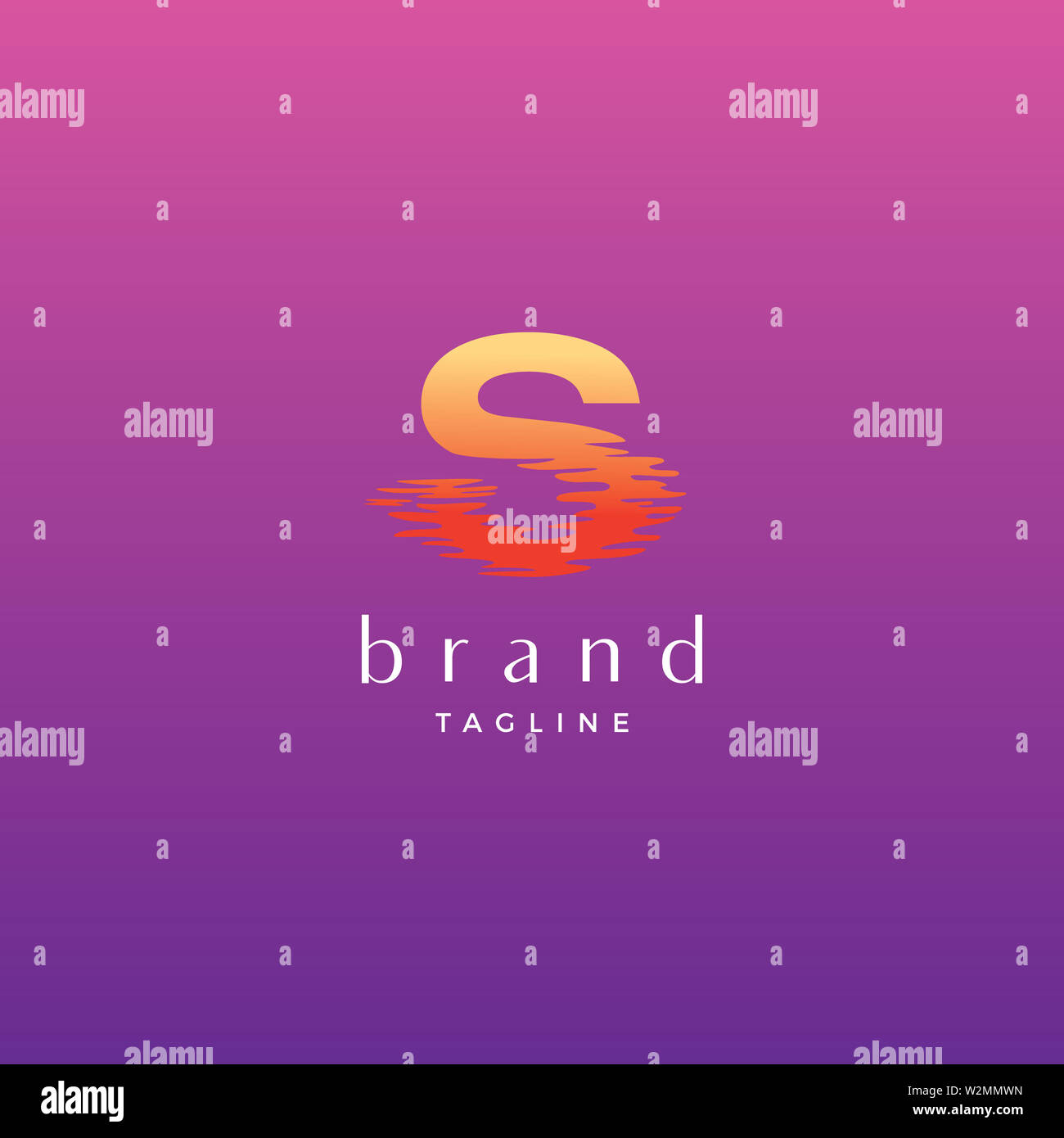 letter S sunset modern vibe logo design, logo template for bar ...