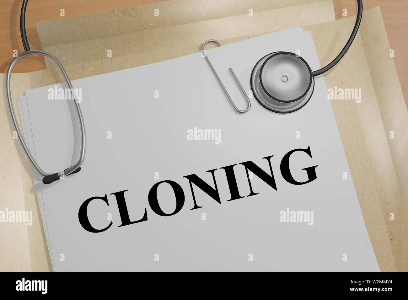 3D illustration of CLONING title on a medical document Stock Photo - Alamy