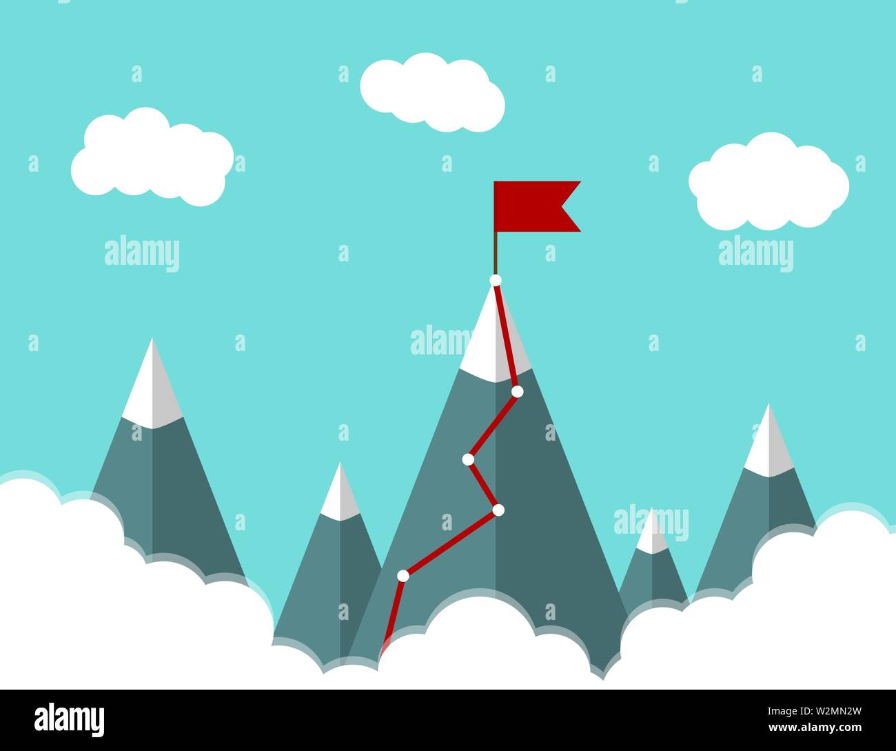 Mountain. Landscape success. Nature and business background Stock ...