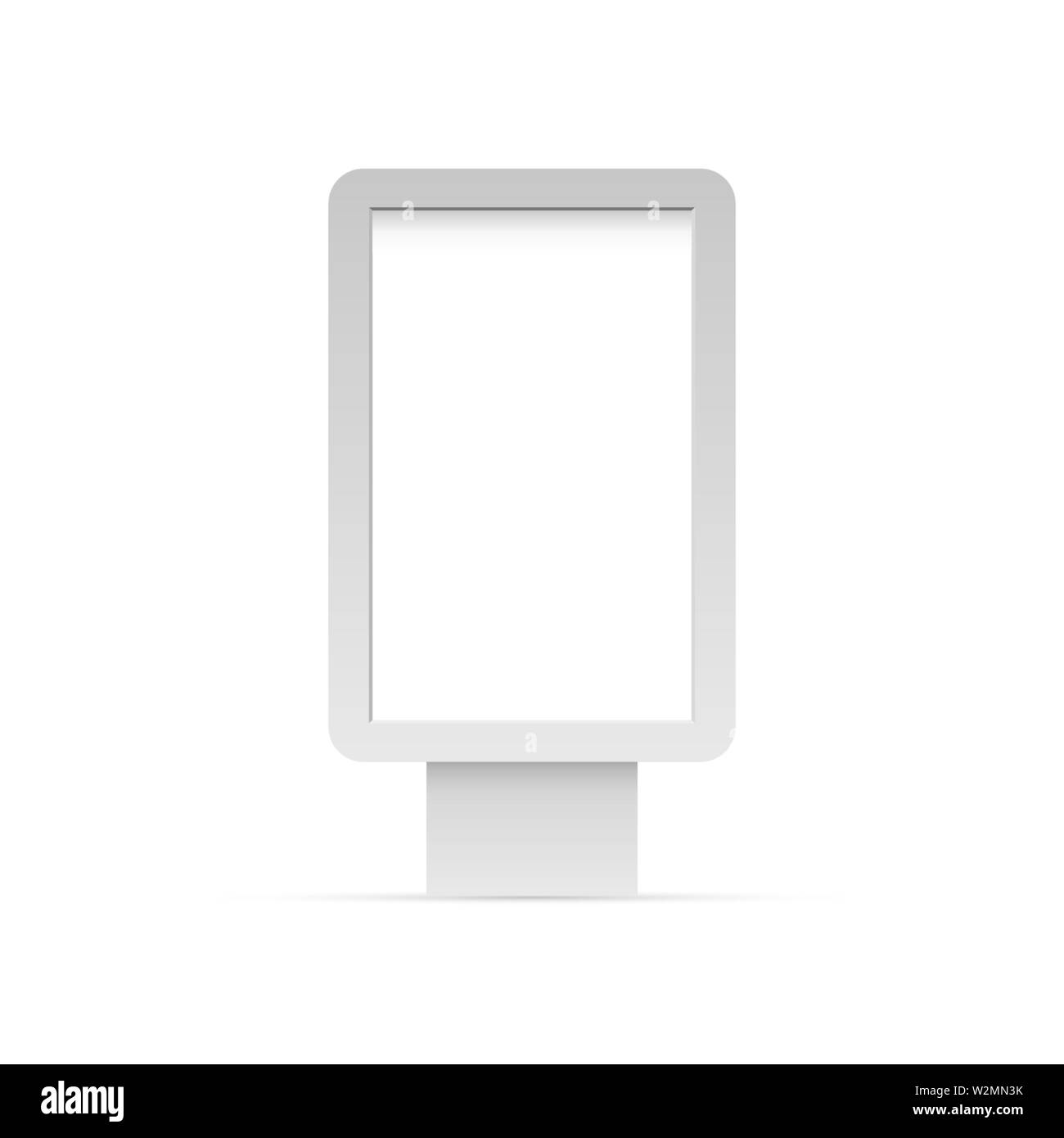 Blank vertical advertising lightbox Black and White Stock Photos ...
