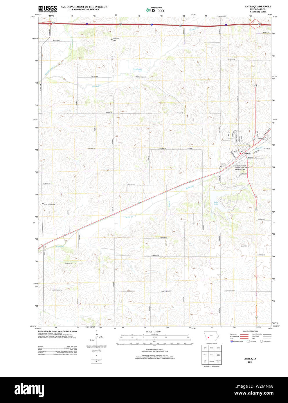 Anita iowa map hi-res stock photography and images - Alamy