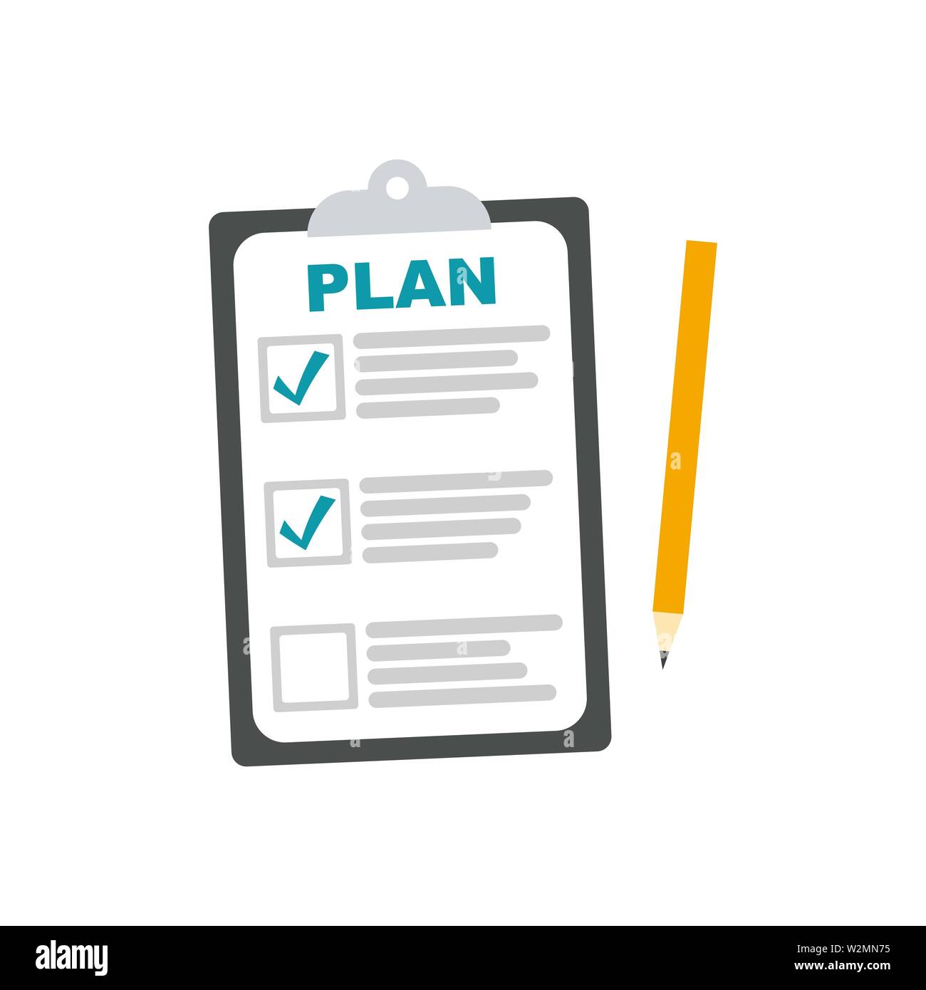 Planning clipboardicon check mark icon. Vector eps10 Stock Vector Image ...