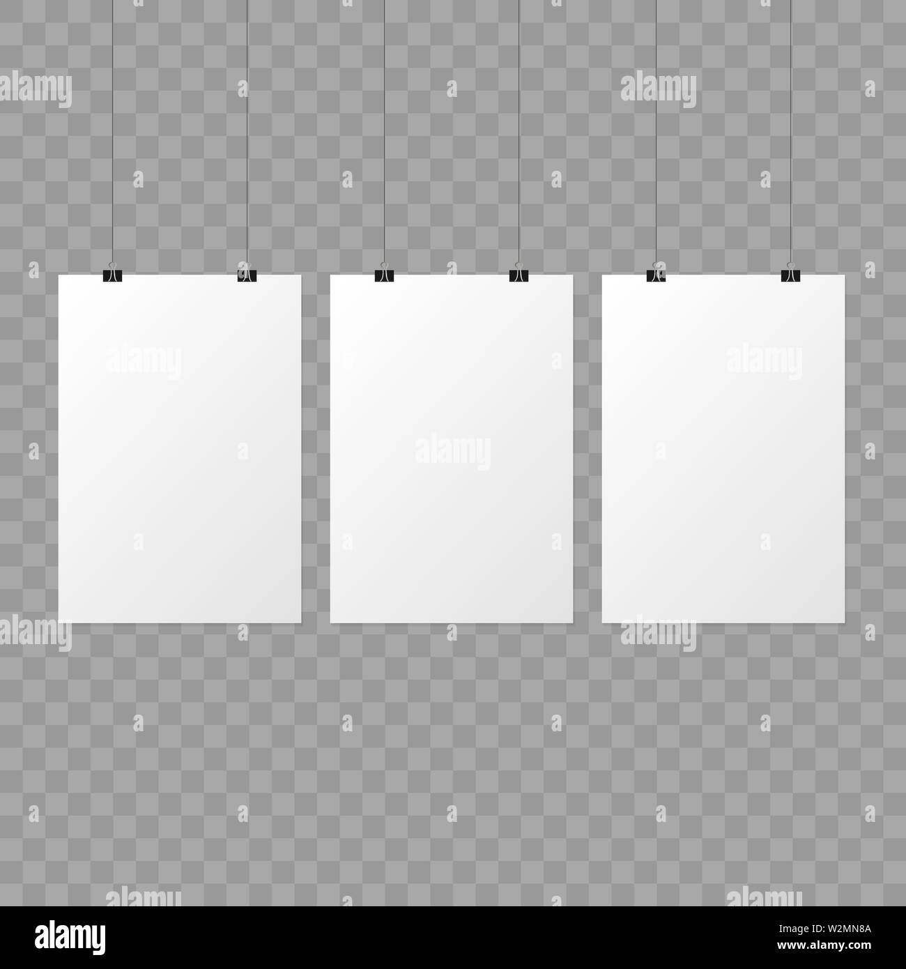 Three white blank posters Stock Vector Images - Alamy