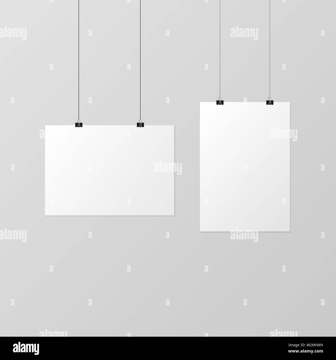 Poster banner white color isolated on background Stock Vector Image ...