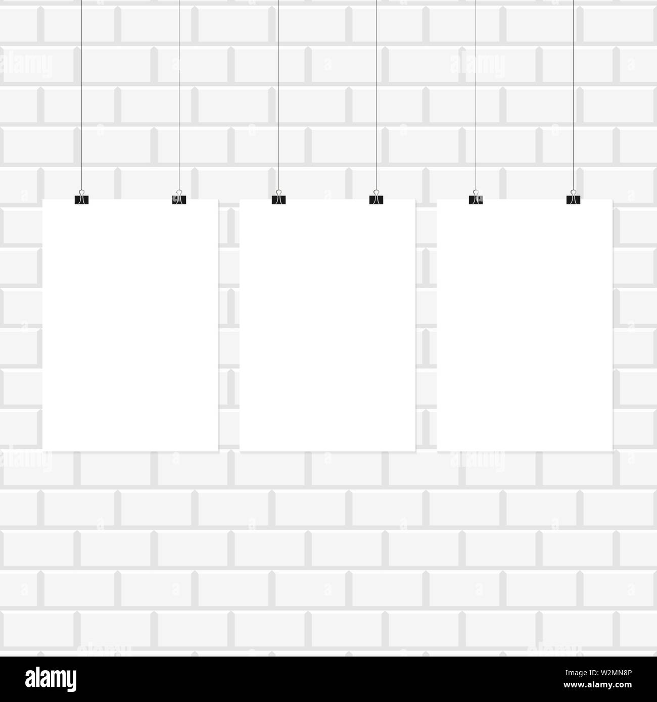 Three white blank posters Stock Vector Images - Alamy