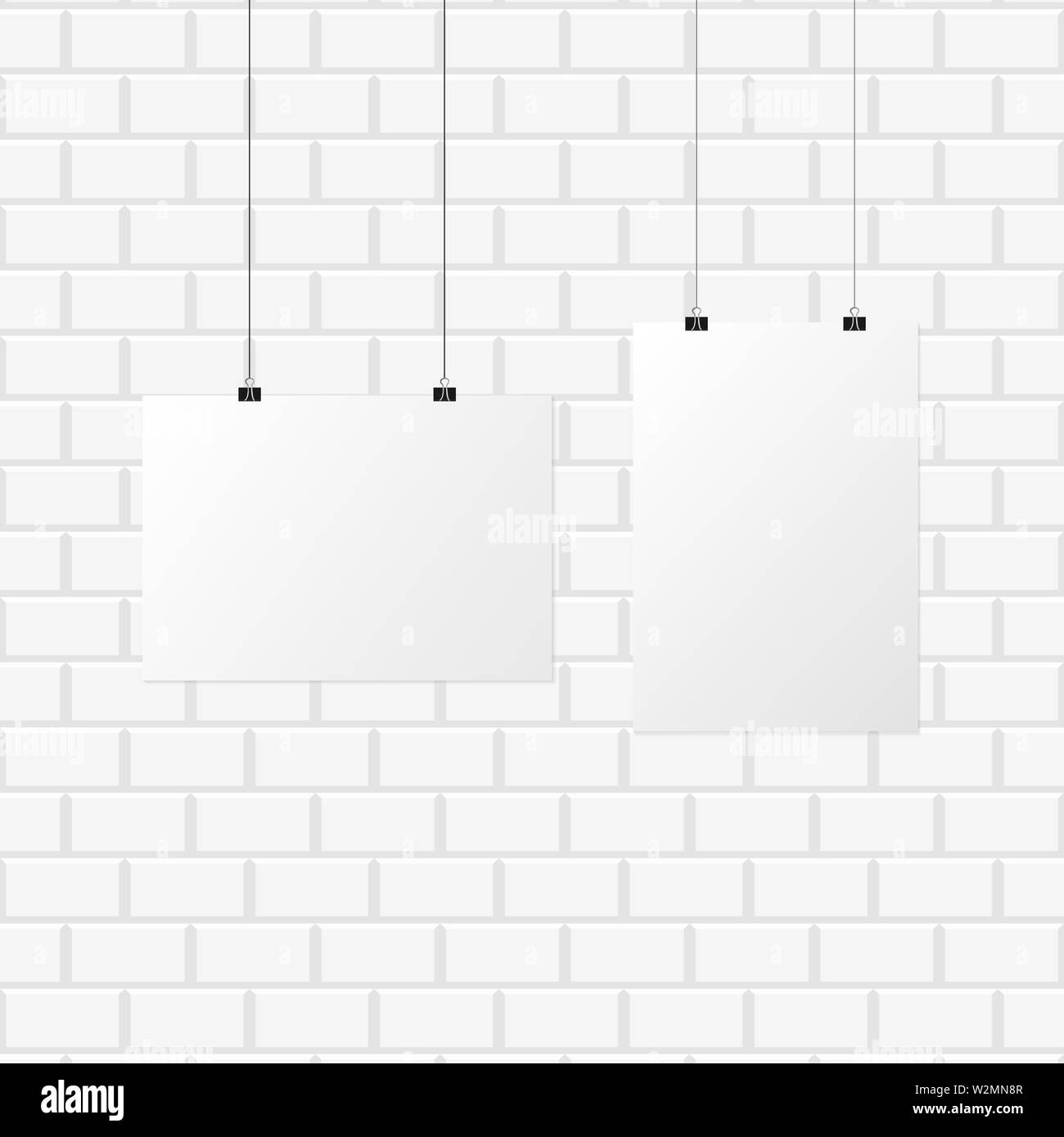 Three white blank posters Stock Vector Images - Alamy