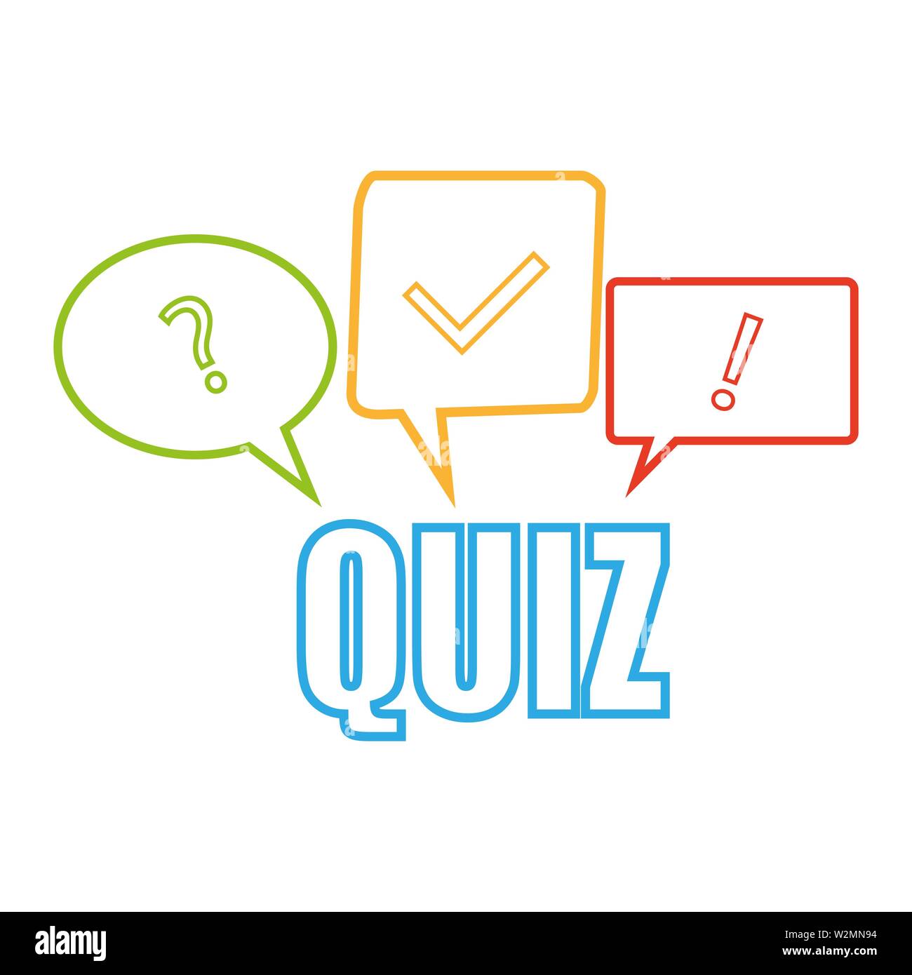 Quiz sign speech bubbles background. Vector eps10 Stock Vector Image ...