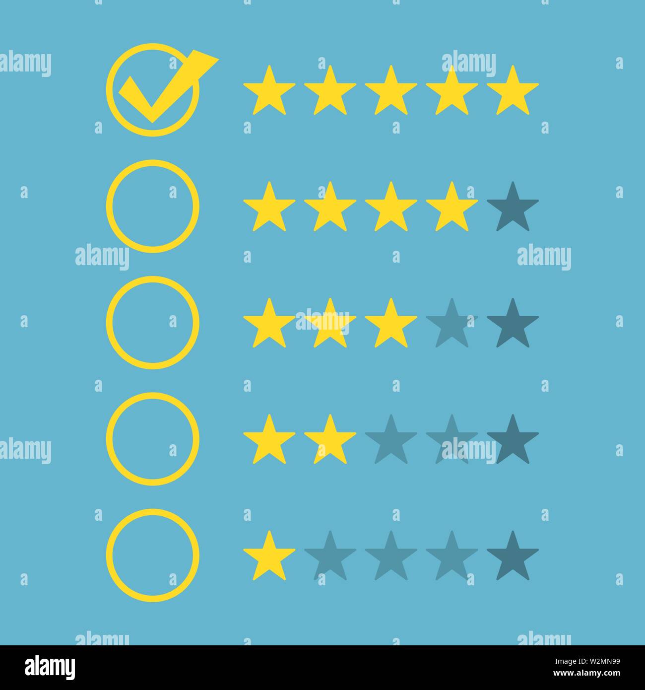Five star rating emoji hi-res stock photography and images - Alamy