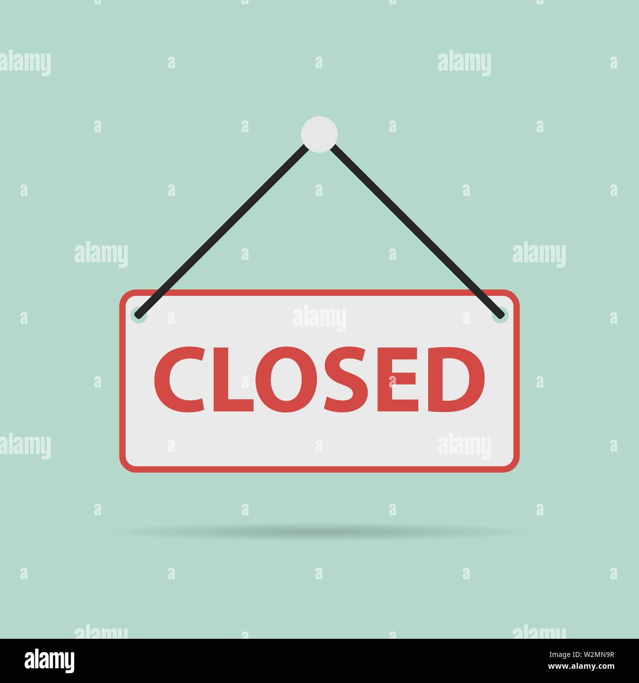 Closed sign fod door Stock Vector Image & Art - Alamy