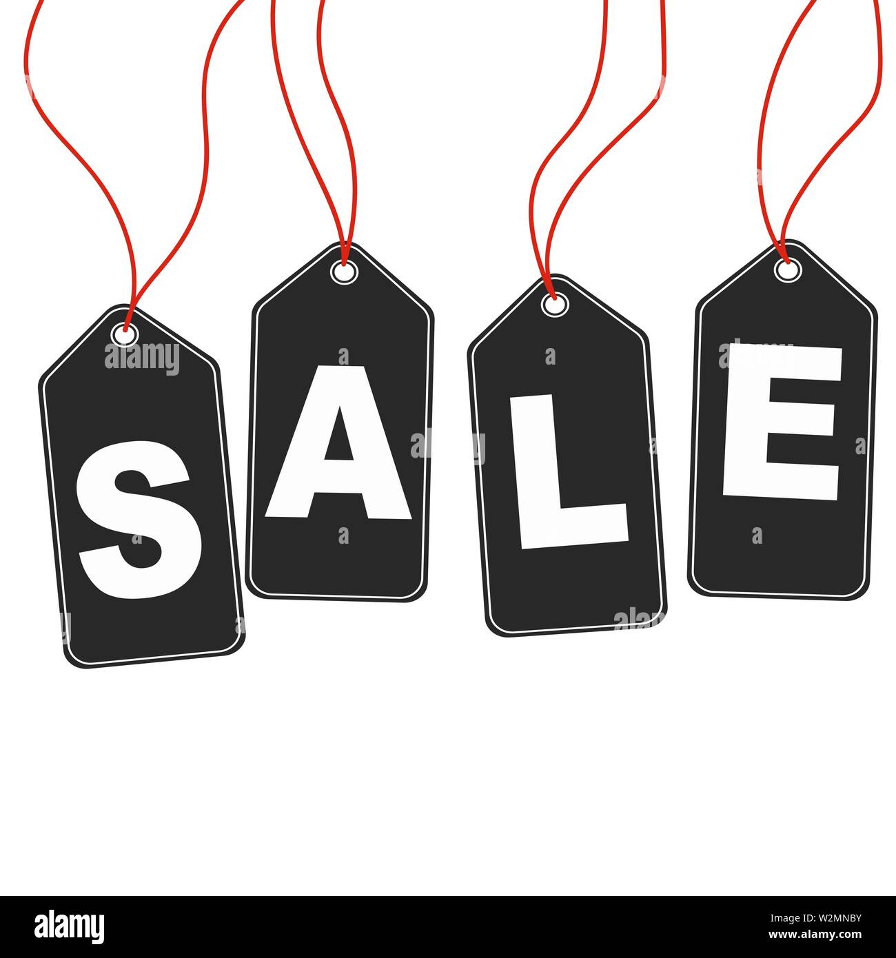 Sale background tags icons with inscription. Vector Stock Vector Image ...