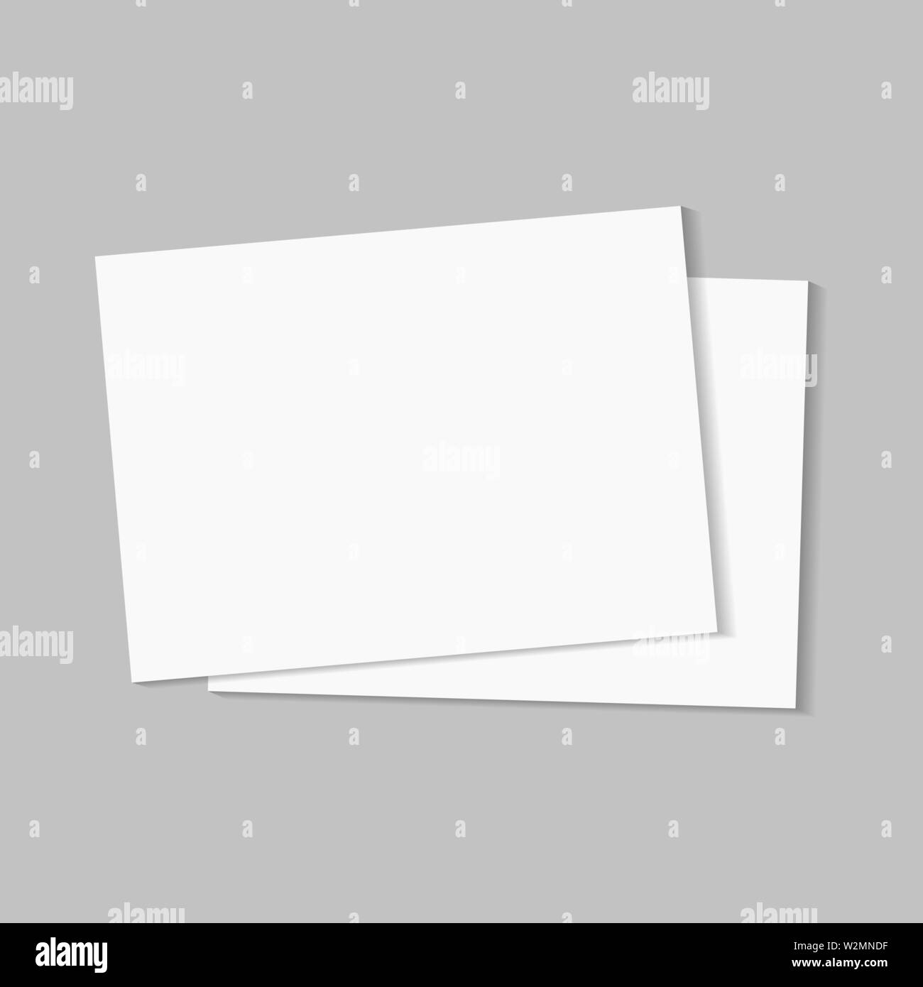 Papers list set with shadow. Vector illustration Stock Vector Image ...