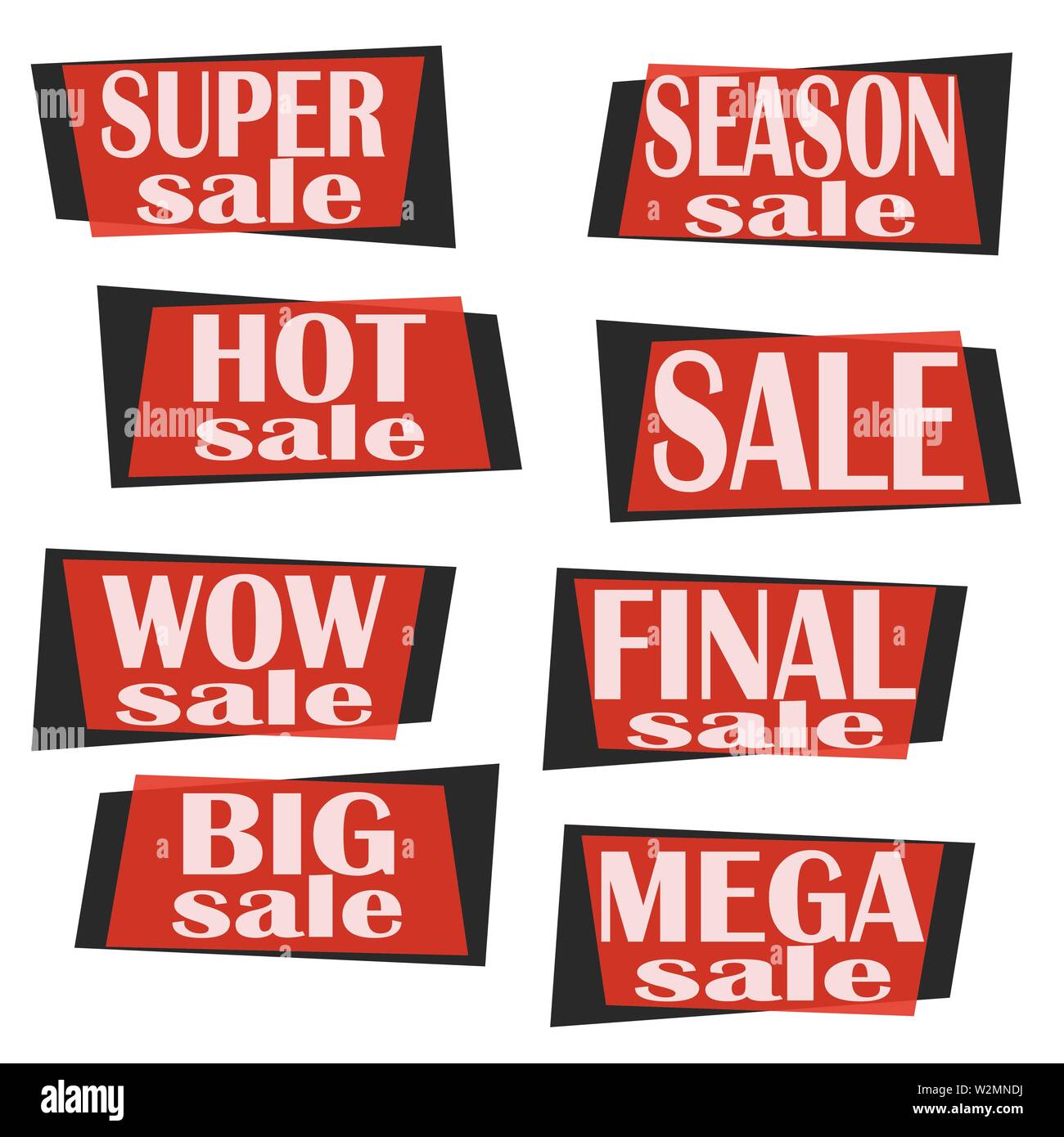 Sale stickers icons inscriptons set. Vector eps10 Stock Vector Image ...