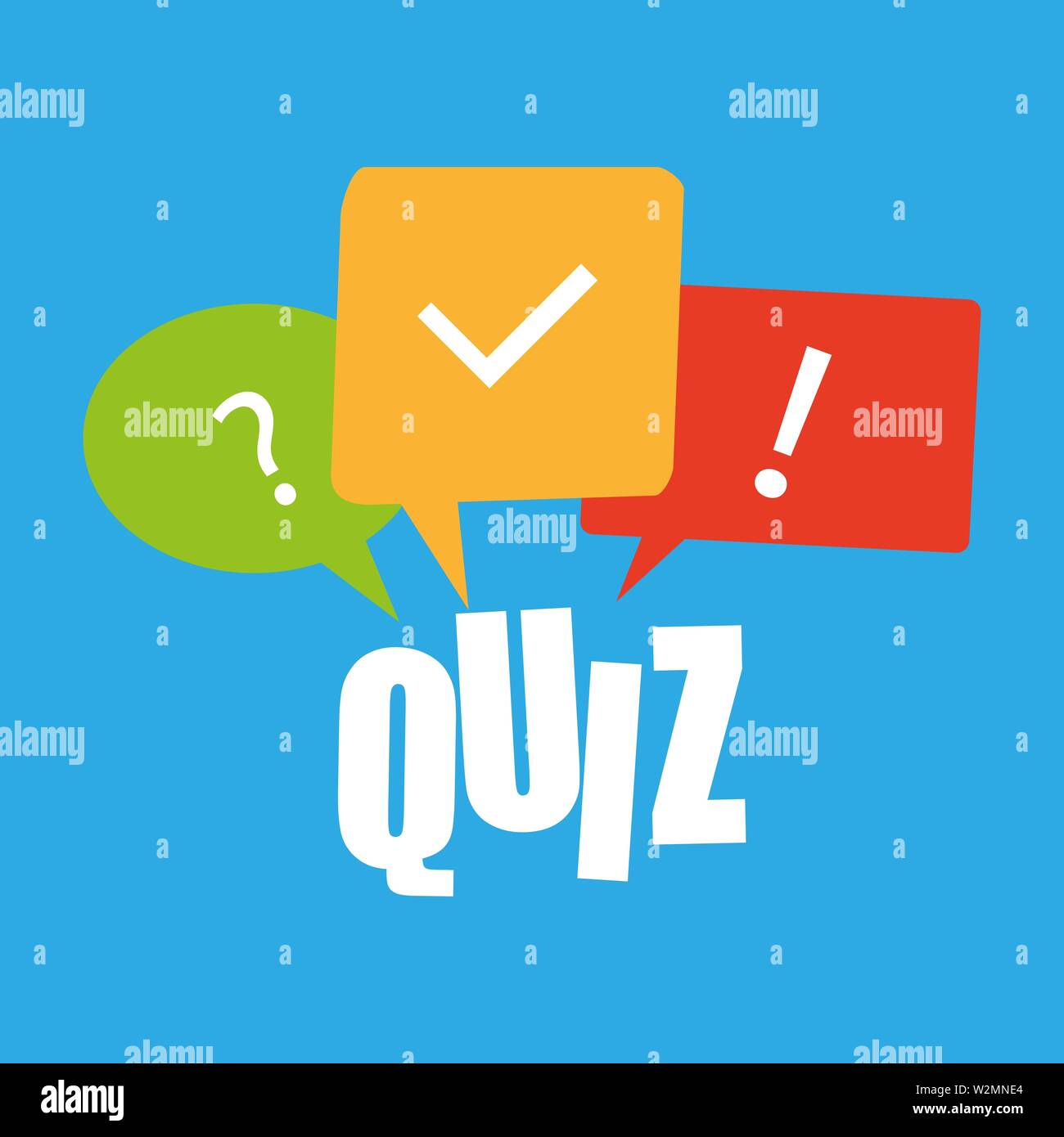 Quiz sign speech bubbles background. Vector eps10 Stock Vector Image ...