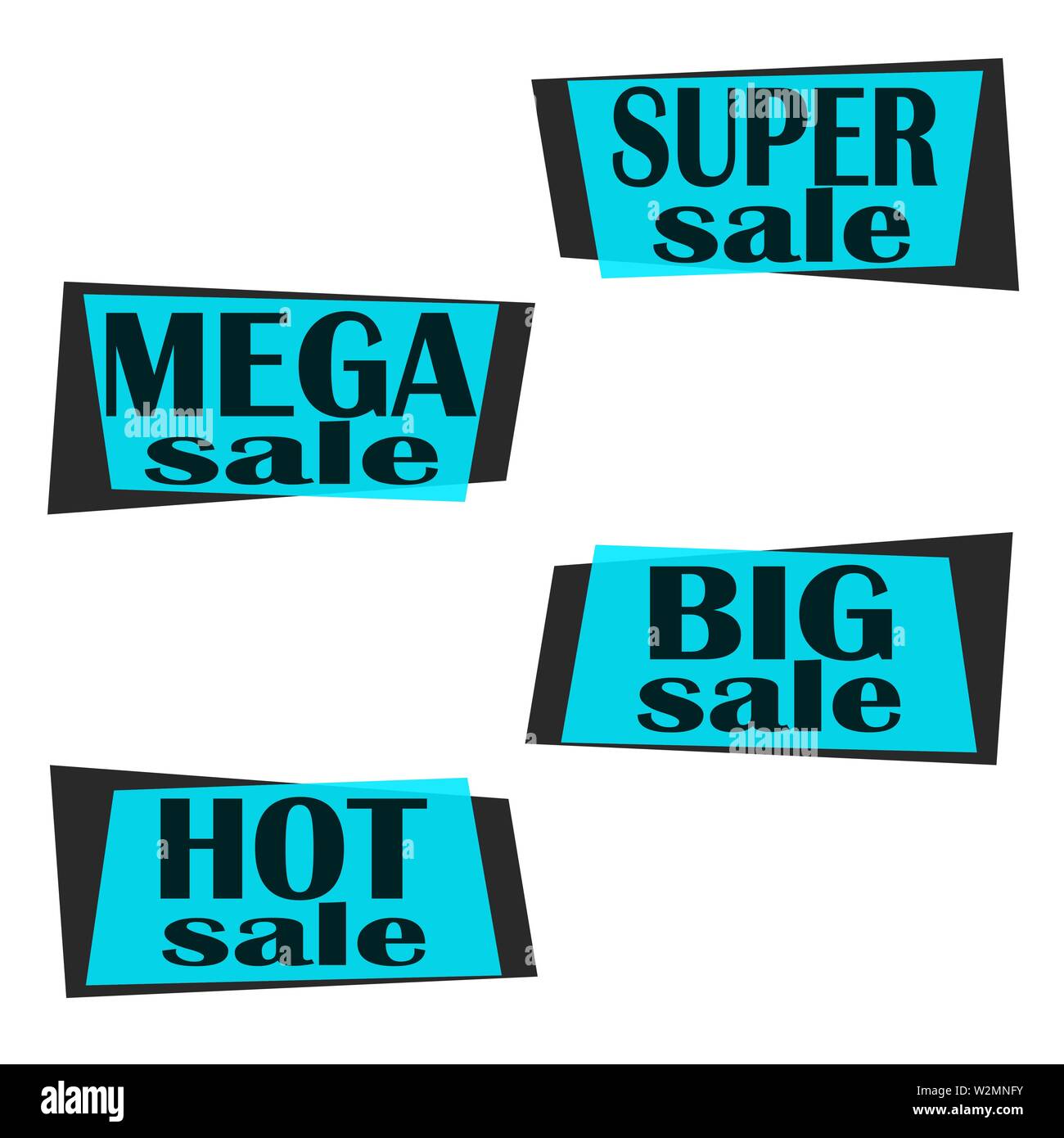 Sale stickers icons inscriptons set. Vector eps10 Stock Vector Image ...