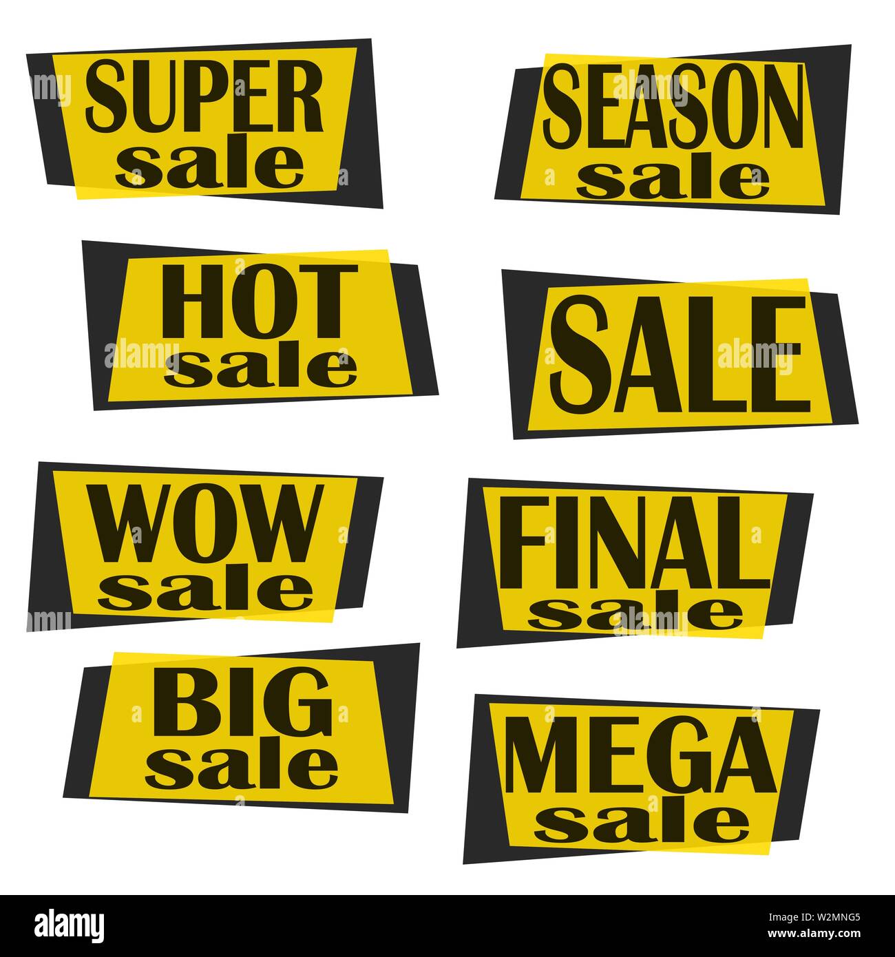 Sale stickers icons inscriptons set. Vector eps10 Stock Vector Image ...