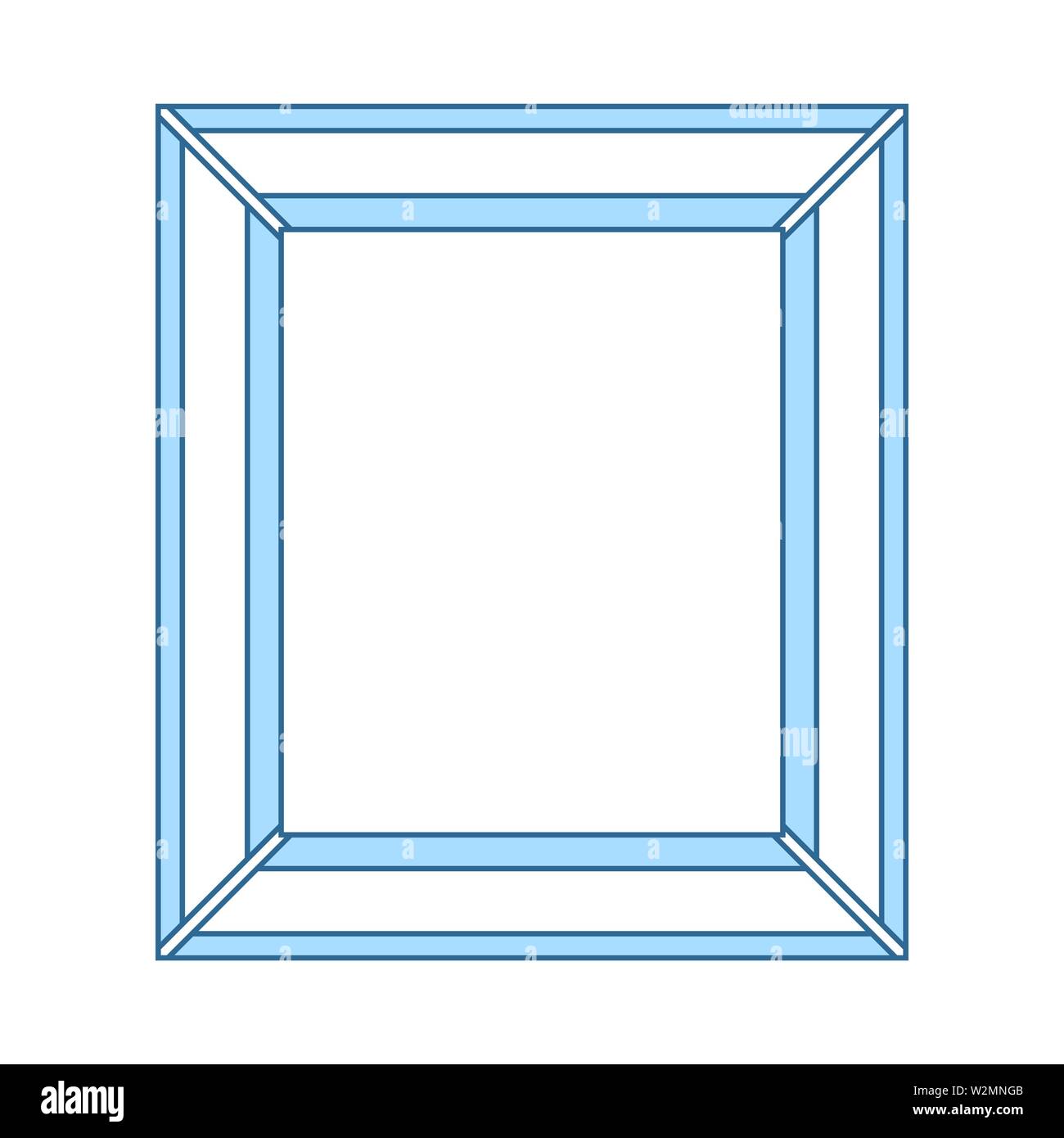 Picture Frame Icon. Thin Line With Blue Fill Design. Vector ...