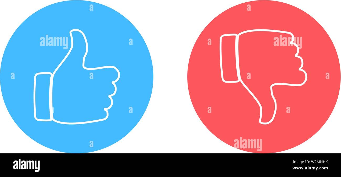 Yes and no sign. Like and dislike icon Stock Vector Image & Art - Alamy