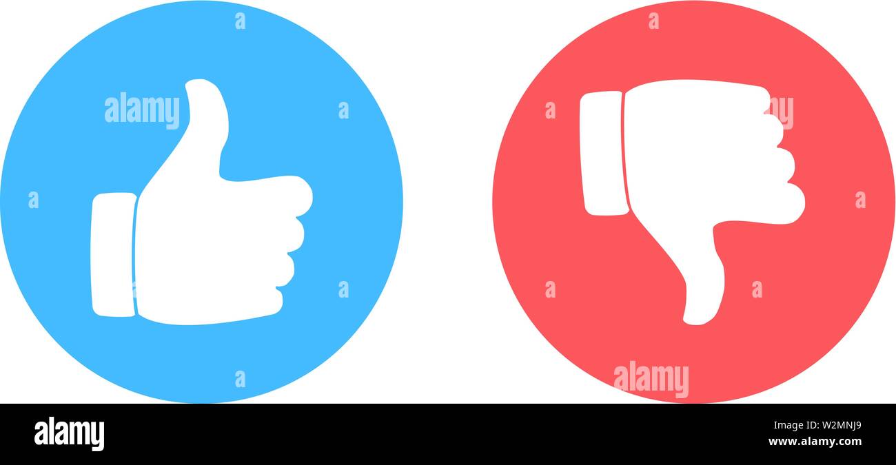 Yes and no sign. Like and dislike icon Stock Vector Image & Art - Alamy