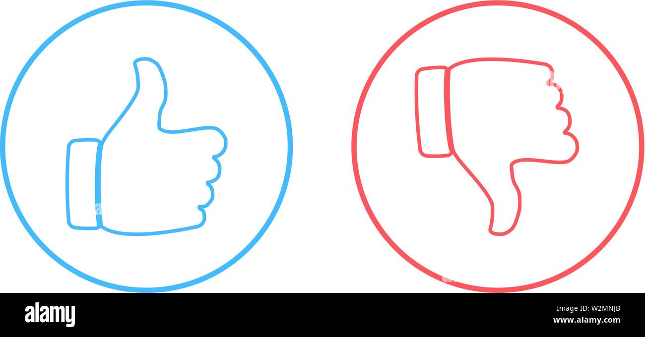 Yes and no sign. Like and dislike icon Stock Vector Image & Art - Alamy