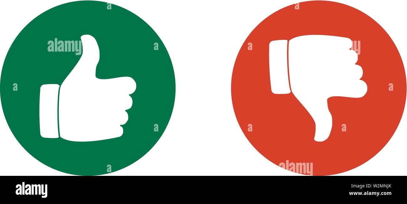Yes and no sign. Like and dislike icon Stock Vector Image & Art - Alamy
