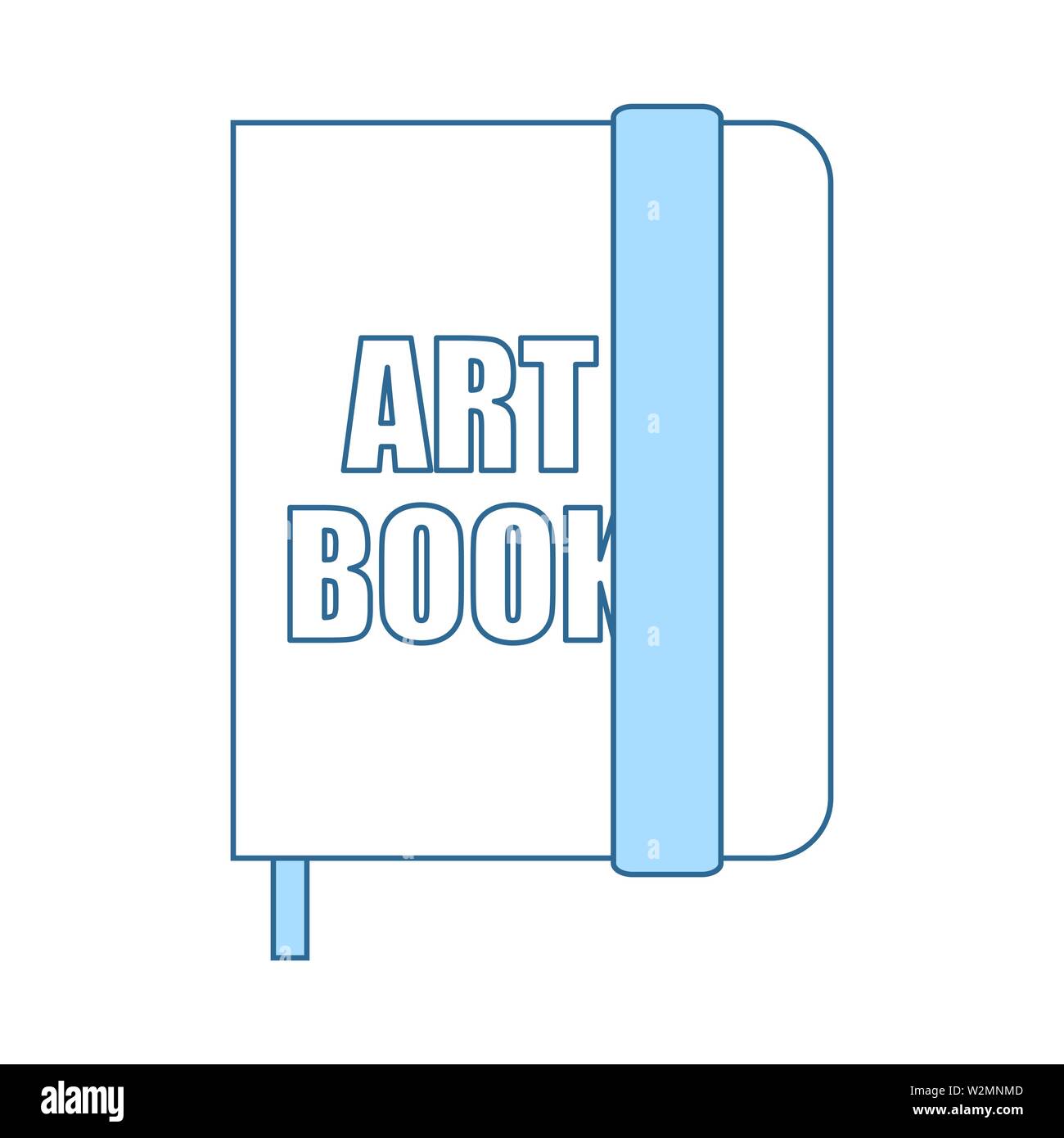 Sketch Book Icon. Thin Line With Blue Fill Design. Vector Illustration ...
